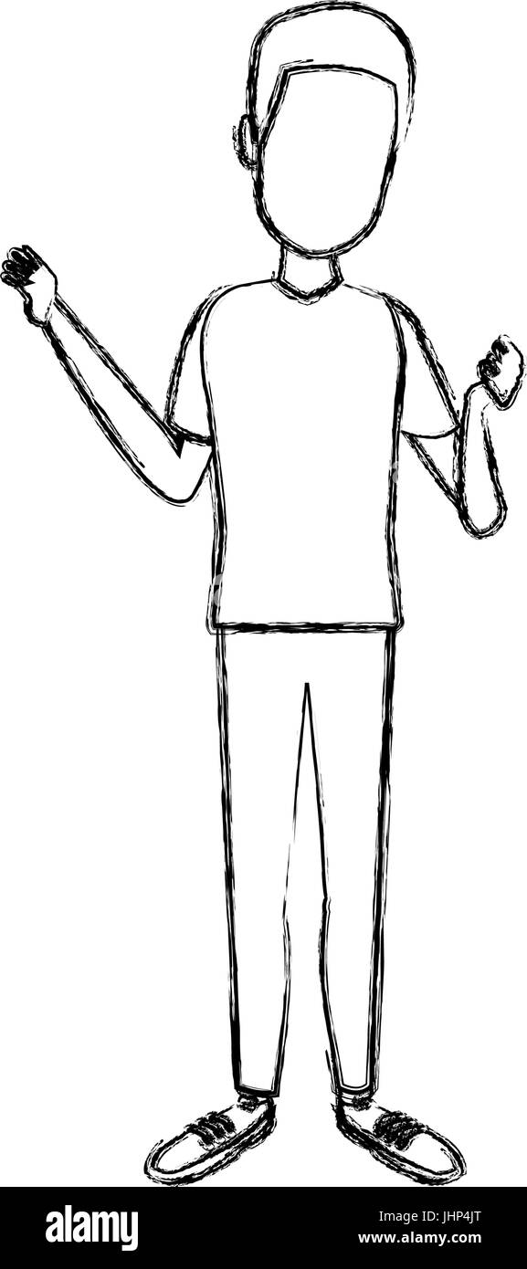 Human man body wearing Black and White Stock Photos & Images - Alamy