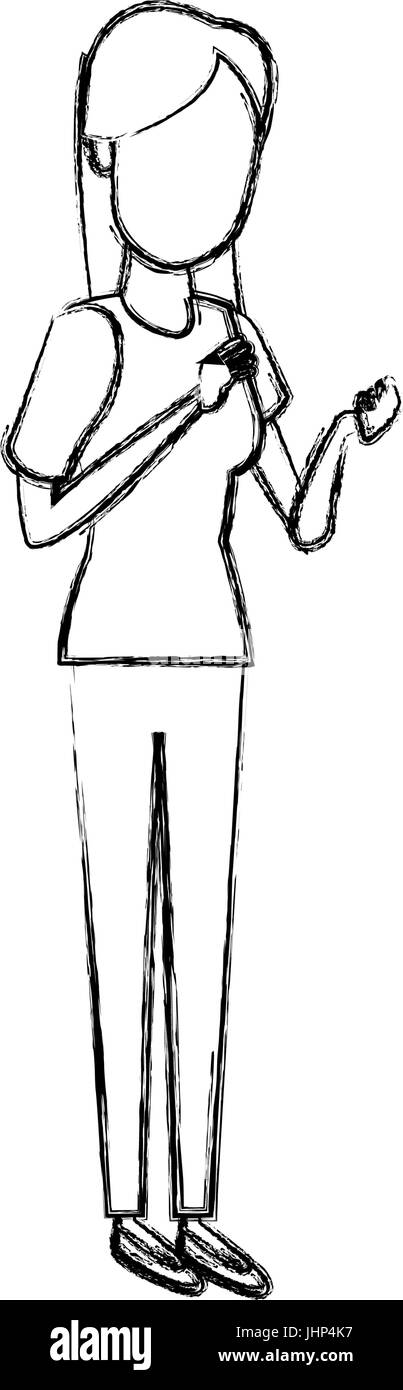 young woman standing cartoon image Stock Vector Image & Art - Alamy