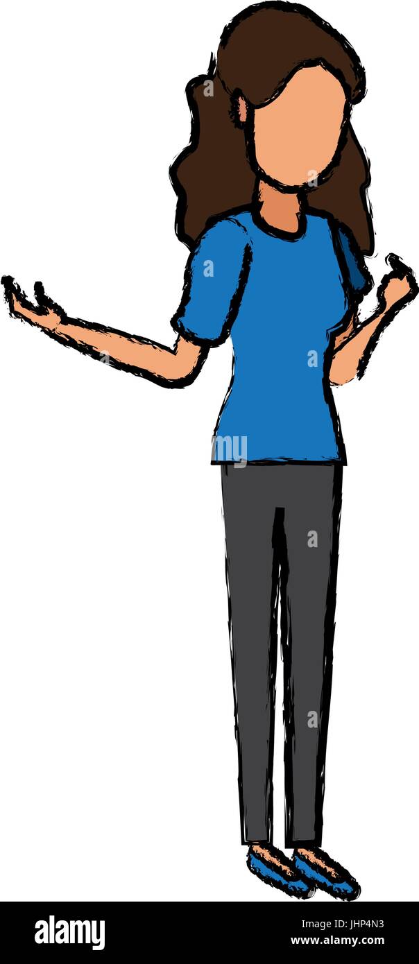 young woman standing cartoon image Stock Vector Image & Art - Alamy