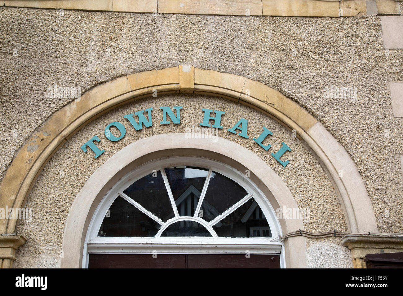 Town Hall Sign on Building Facade Stock Photo - Alamy