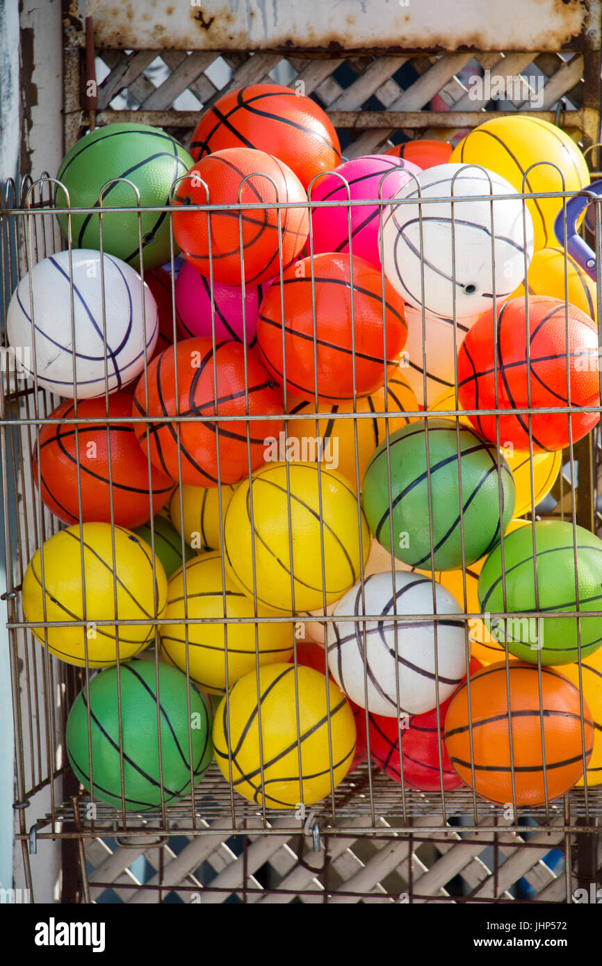 Rubber ball of various color as a background Stock Photo - Alamy