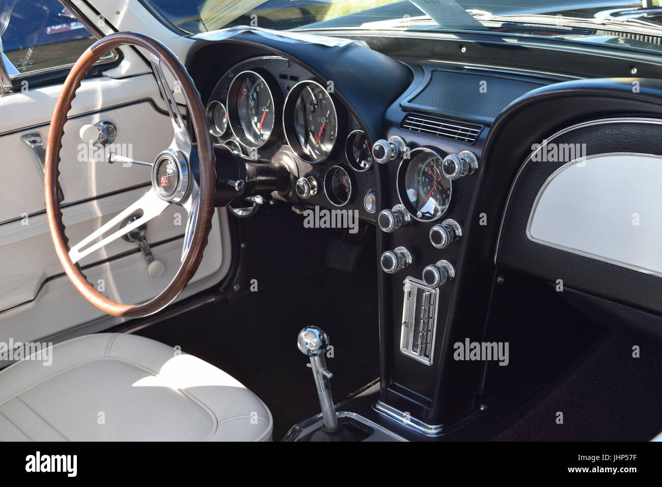 Classic Corvette Stingray Interior Stock Photo - Alamy