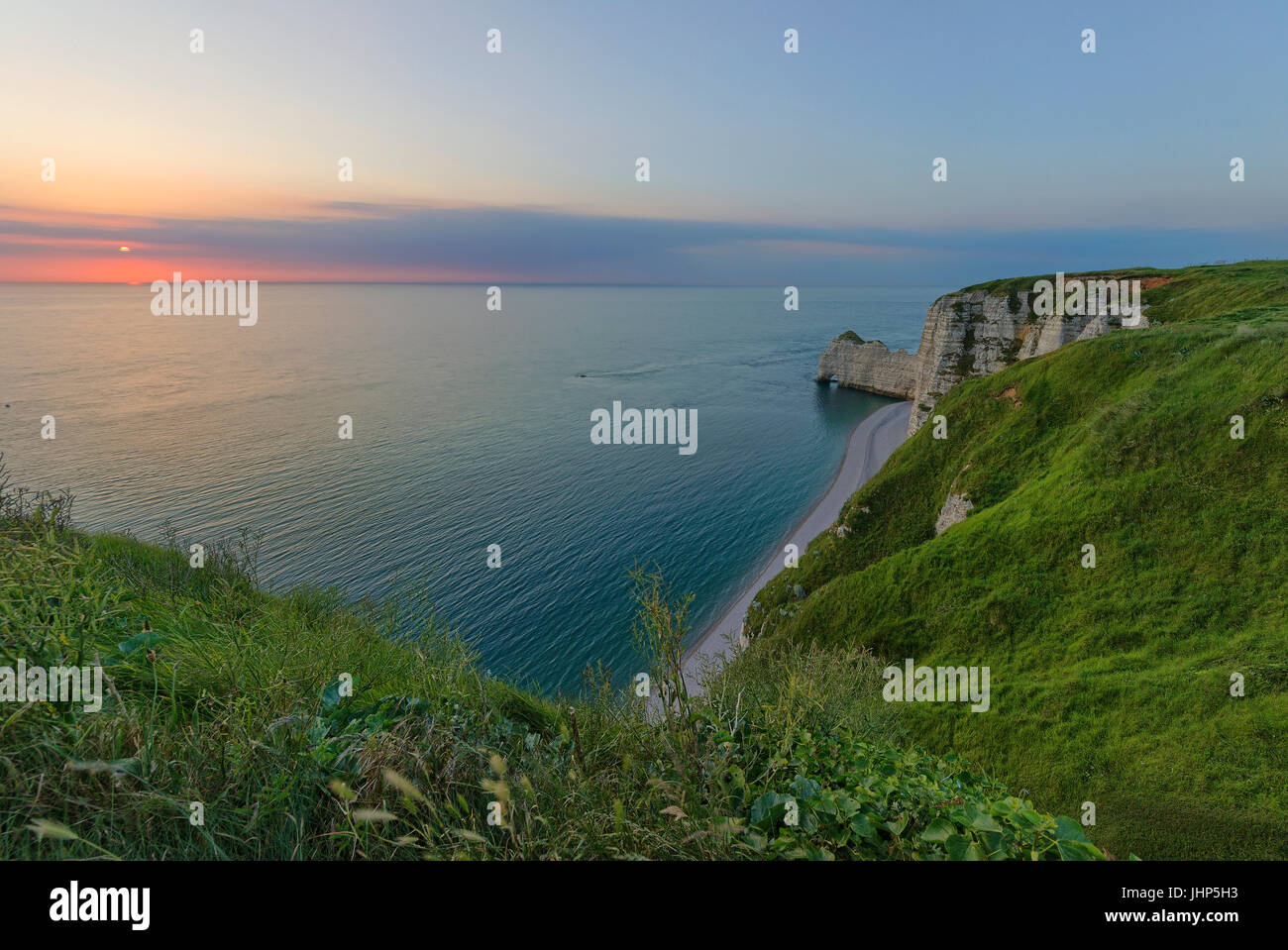 Landscape in Etretat, Normandy, France Stock Photo - Alamy