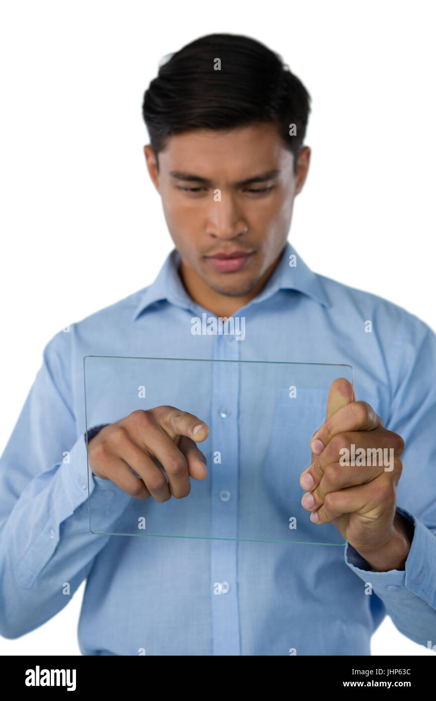 Person against glass excited hi-res stock photography and images - Alamy