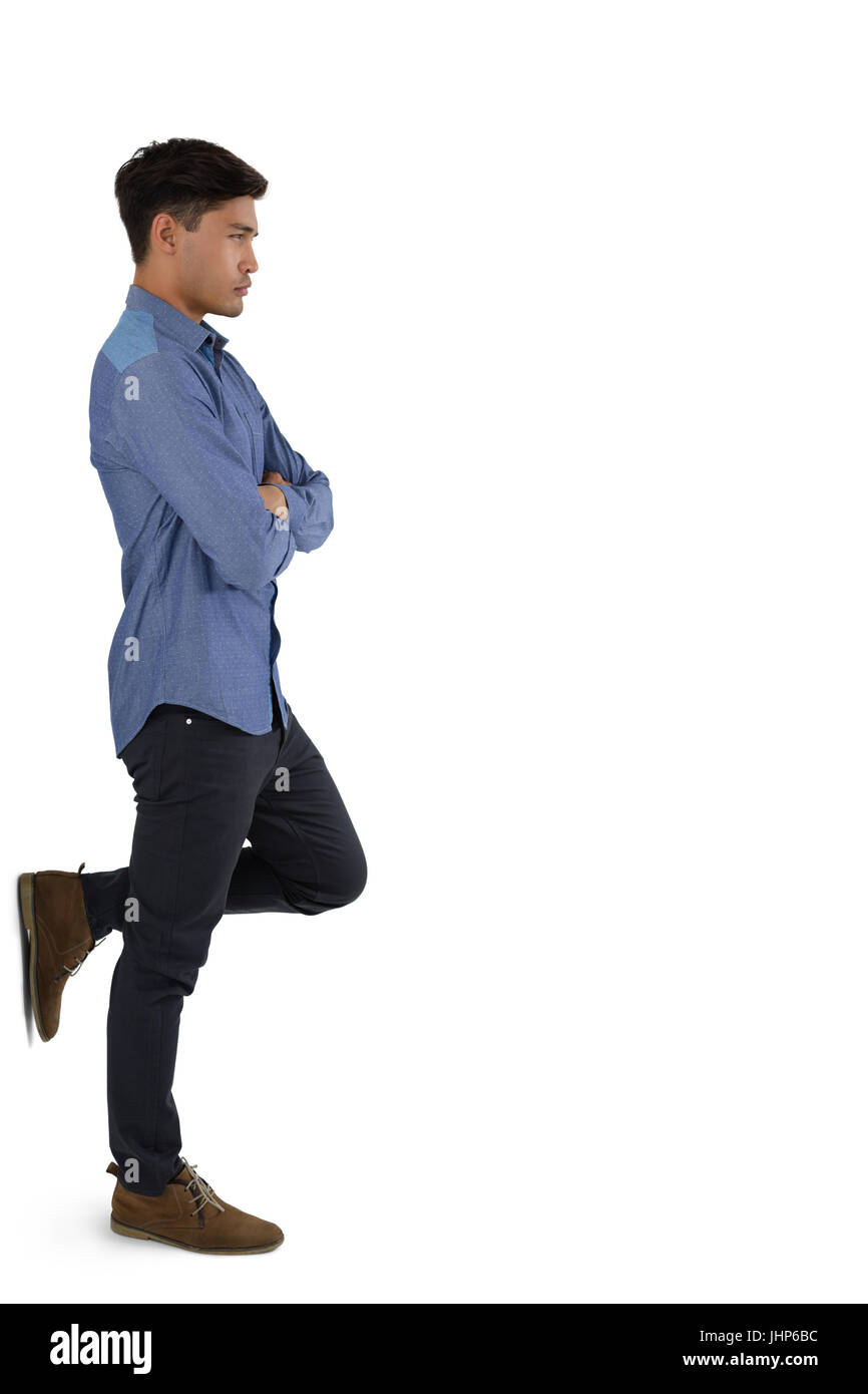Young Man Side View Crossed Arms High Resolution Stock Photography and ...