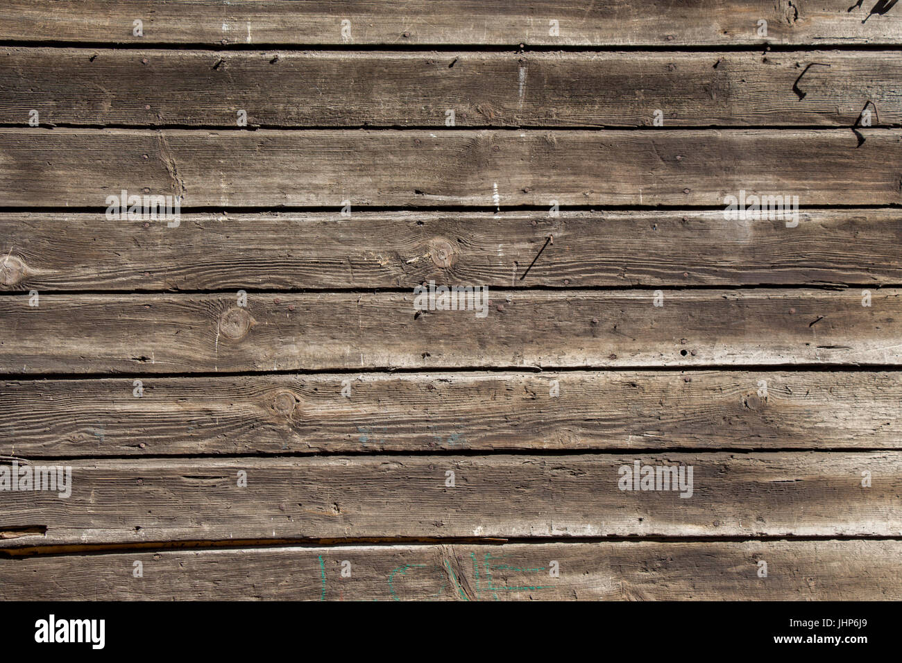 Texture details of an old wooden plunks as background Stock Photo - Alamy