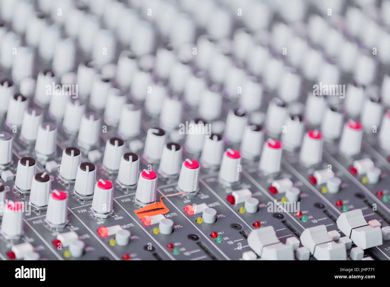 detail of mixing console at a concert in Bridgehampton, ny Stock Photo ...