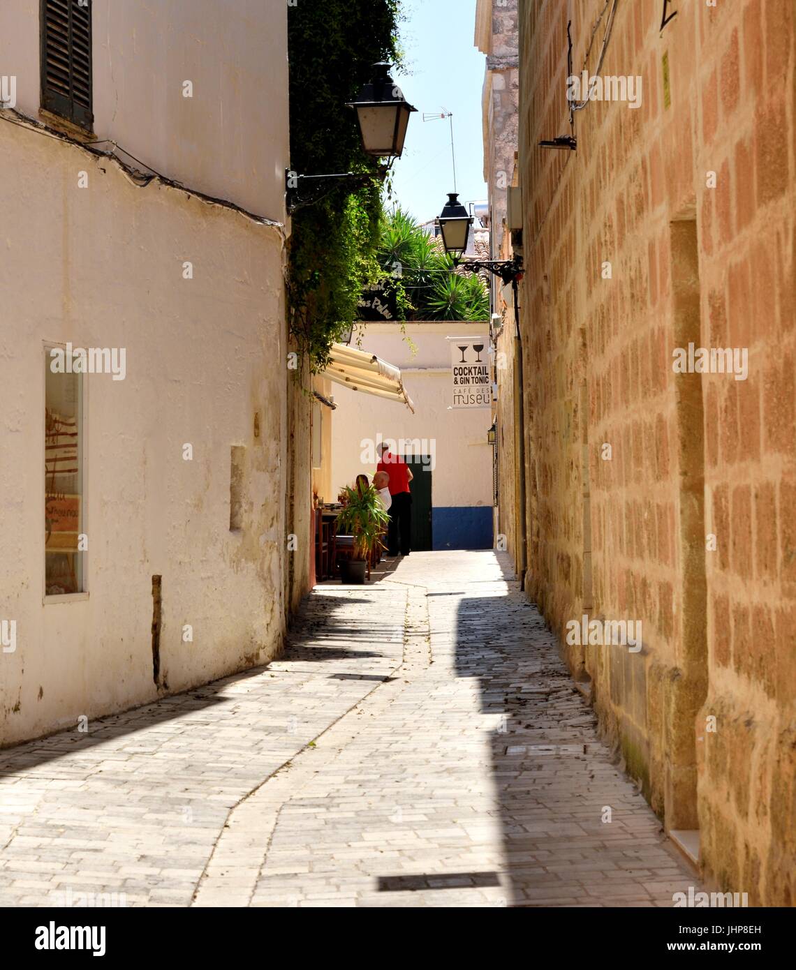 Ciutadella street scene menorca minorca Stock Photo - Alamy