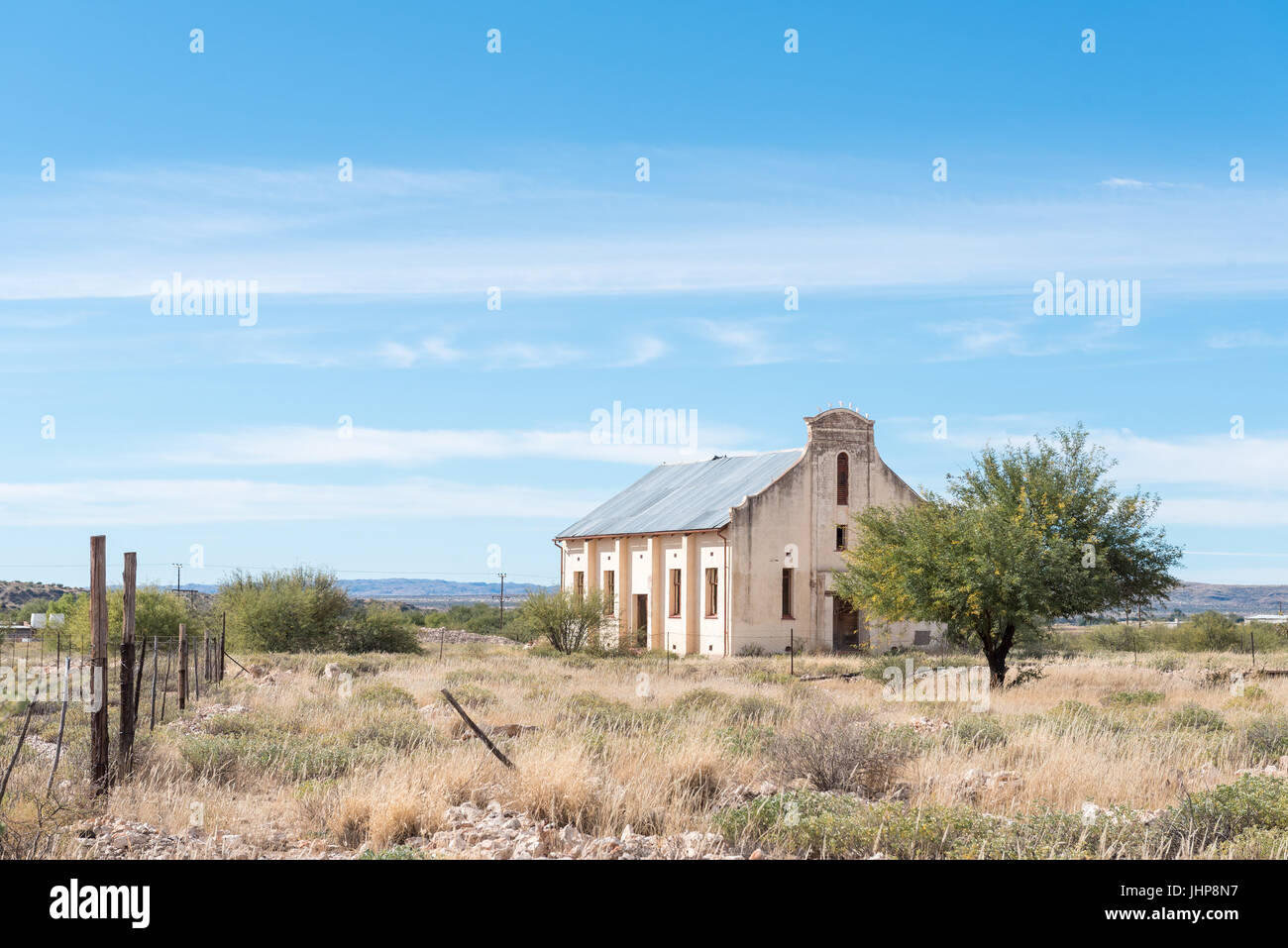 GROBLERSHOOP, SOUTH AFRICA - JUNE 11, 2017: The Emmanuel Church near ...