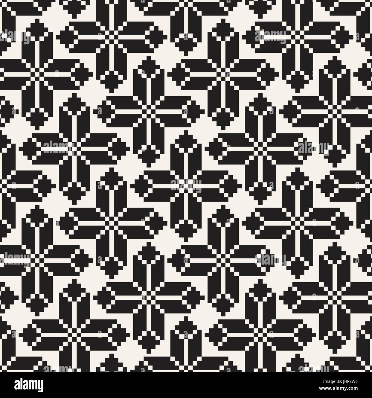 Vector seamless cross tiling pattern. Modern stylish geometric lattice ...