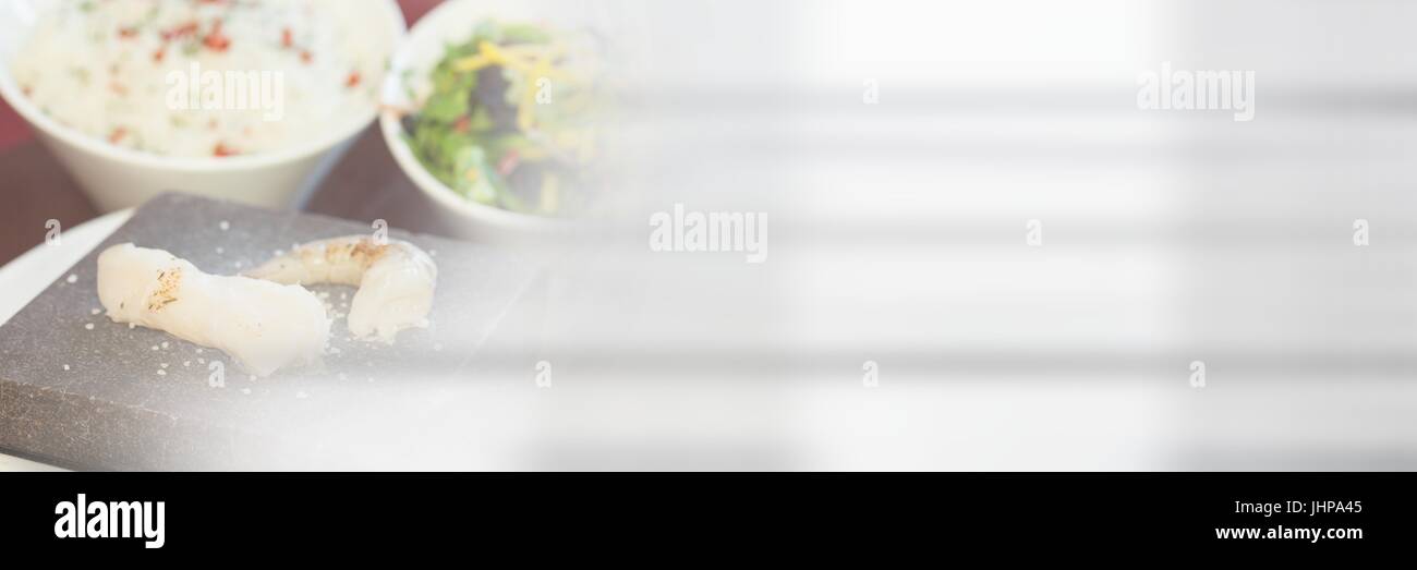 Digital composite of elegant dinner food transition Stock Photo - Alamy