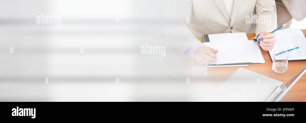 Digital composite of Person Signing Paper Agreement with transition ...