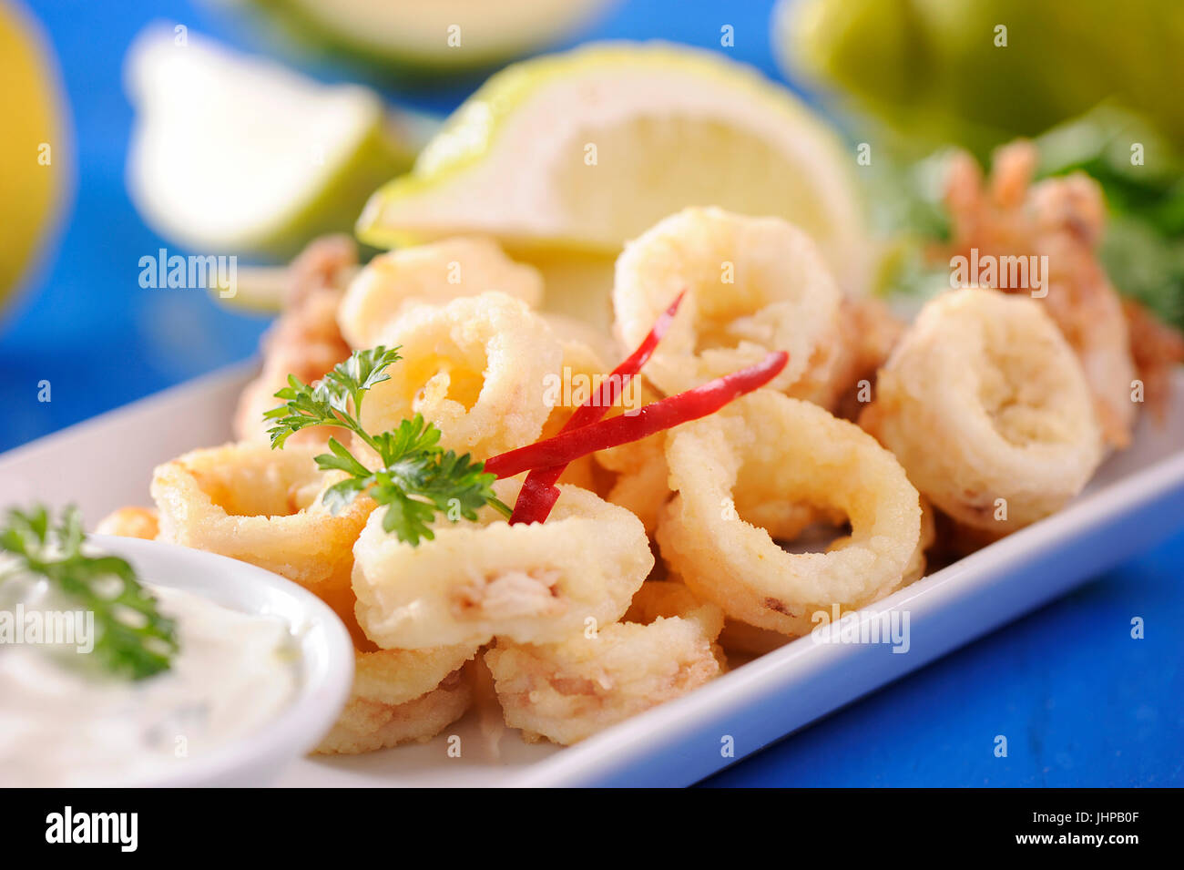 Deep Fried Calamari Rings Stock Photo - Alamy
