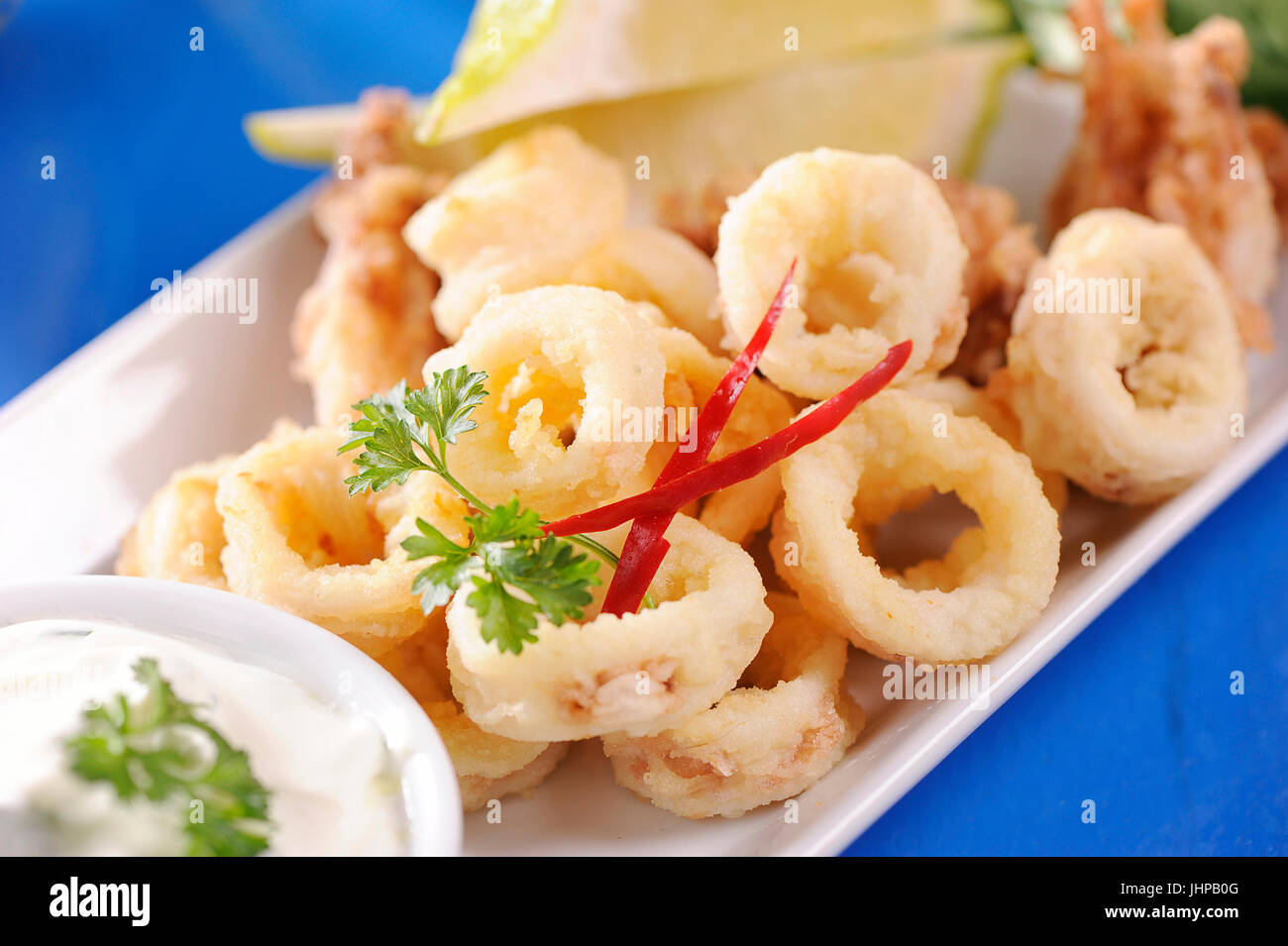 Deep Fried Calamari Rings Stock Photo - Alamy