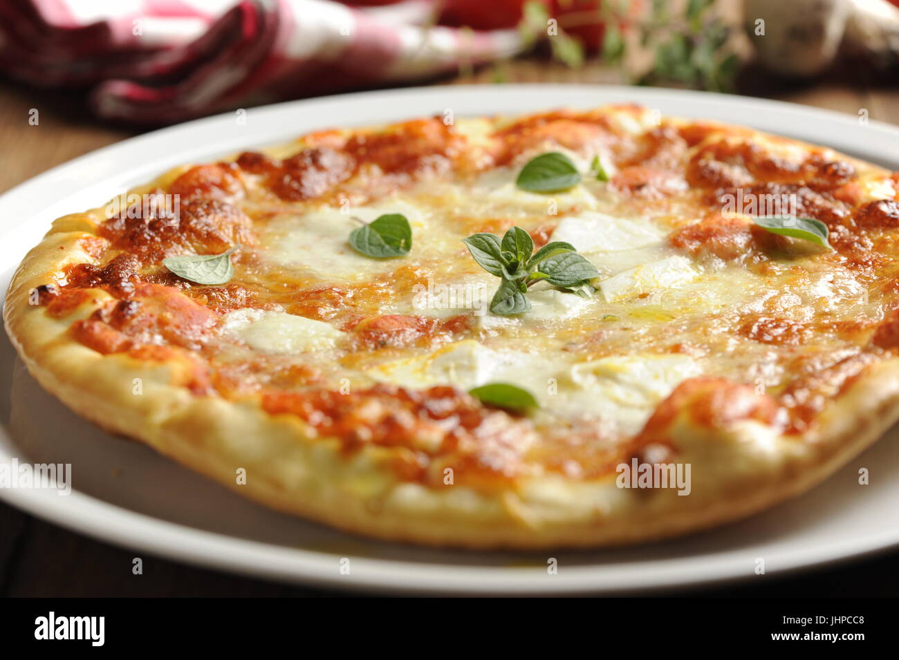Italian Pizza Margherita Stock Photo - Alamy