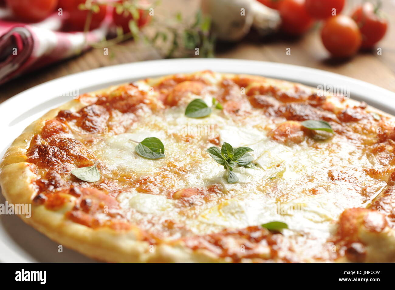 Italian Pizza Margherita Stock Photo - Alamy