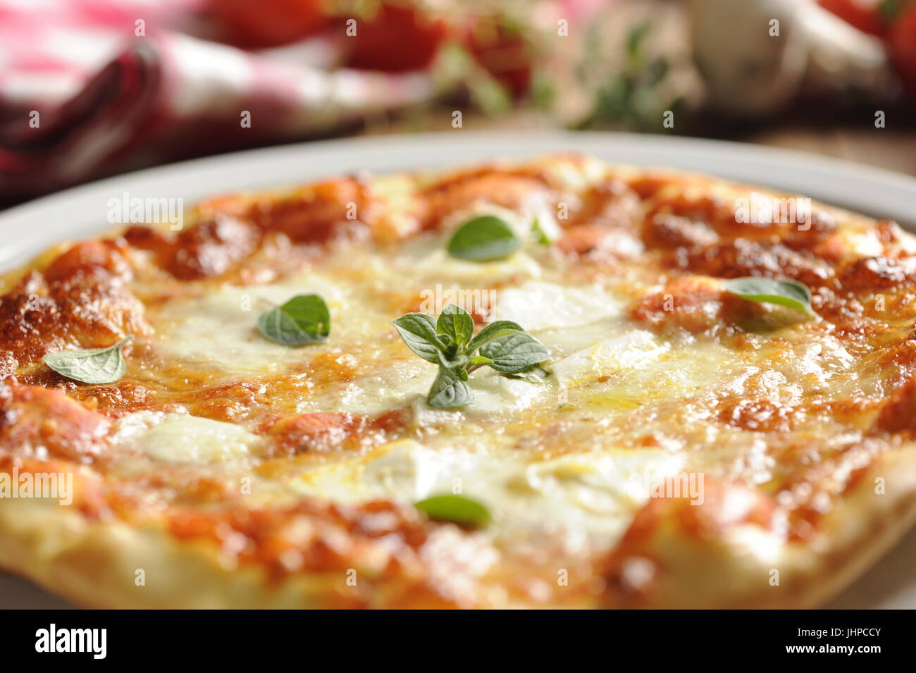 Italian Pizza Margherita Stock Photo - Alamy