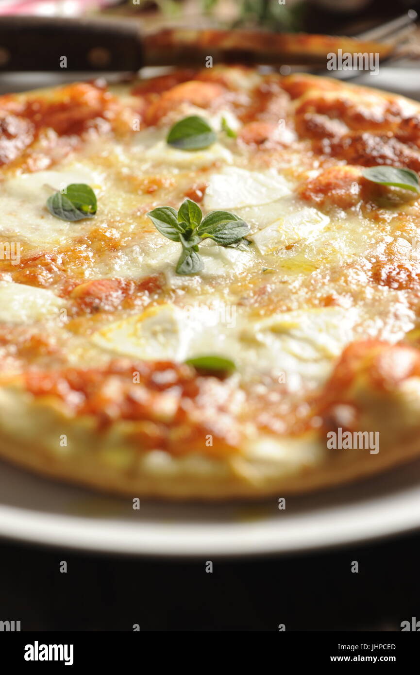 Italian Pizza Margherita Stock Photo - Alamy