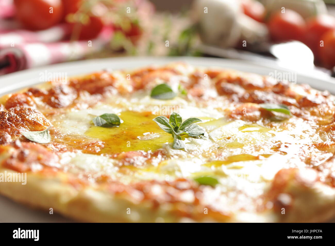Italian Pizza Margherita Stock Photo - Alamy