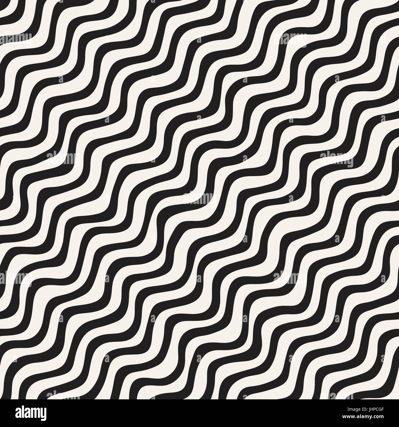 Seamless pattern with hand drawn waves. Abstract background with wavy ...