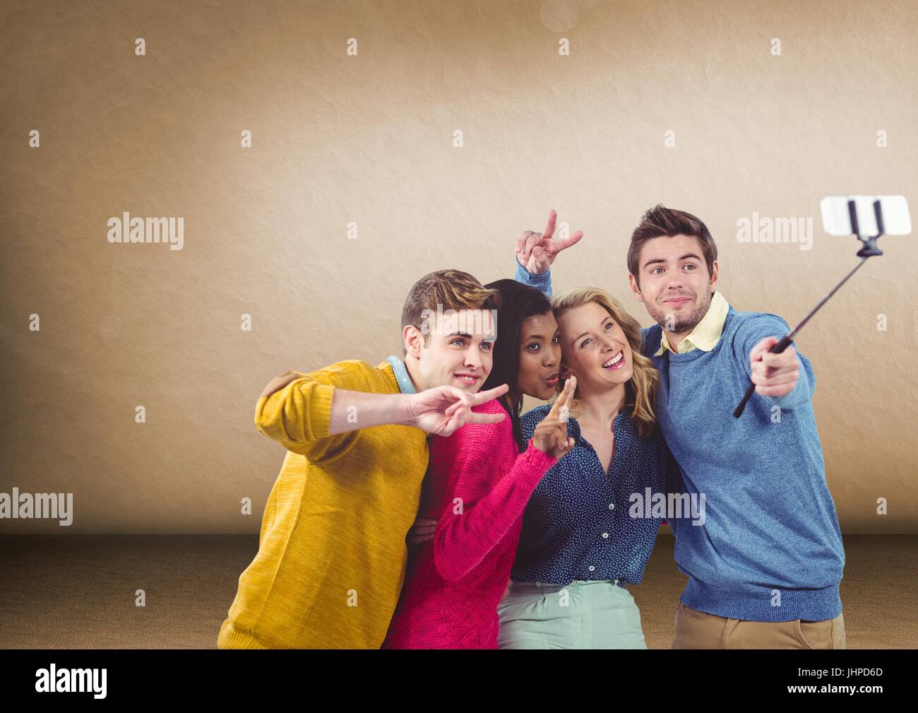 Hip friends taking selfie hi-res stock photography and images - Alamy