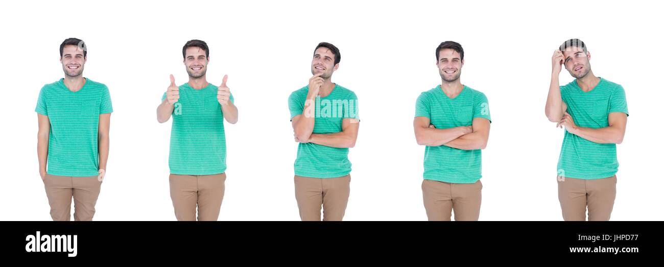 Digital composite of Man expressing feelings collage Stock Photo - Alamy