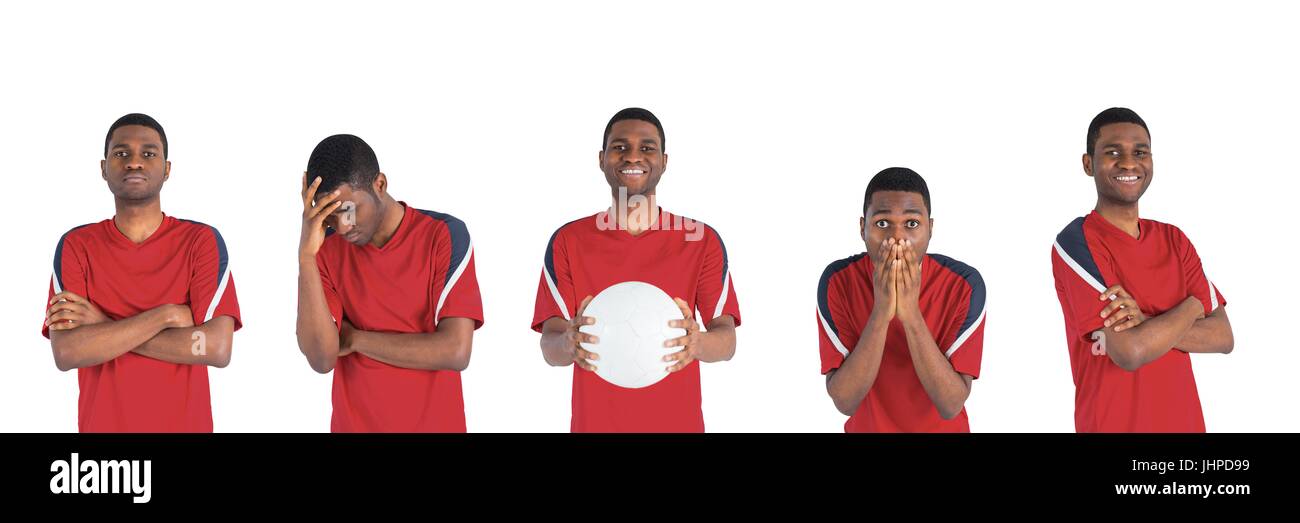 Digital composite of Soccer player man collage Stock Photo - Alamy