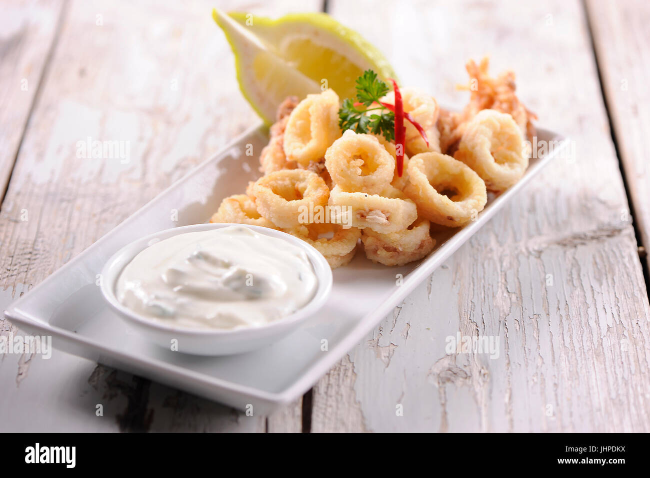 Deep Fried Calamari Rings Stock Photo - Alamy