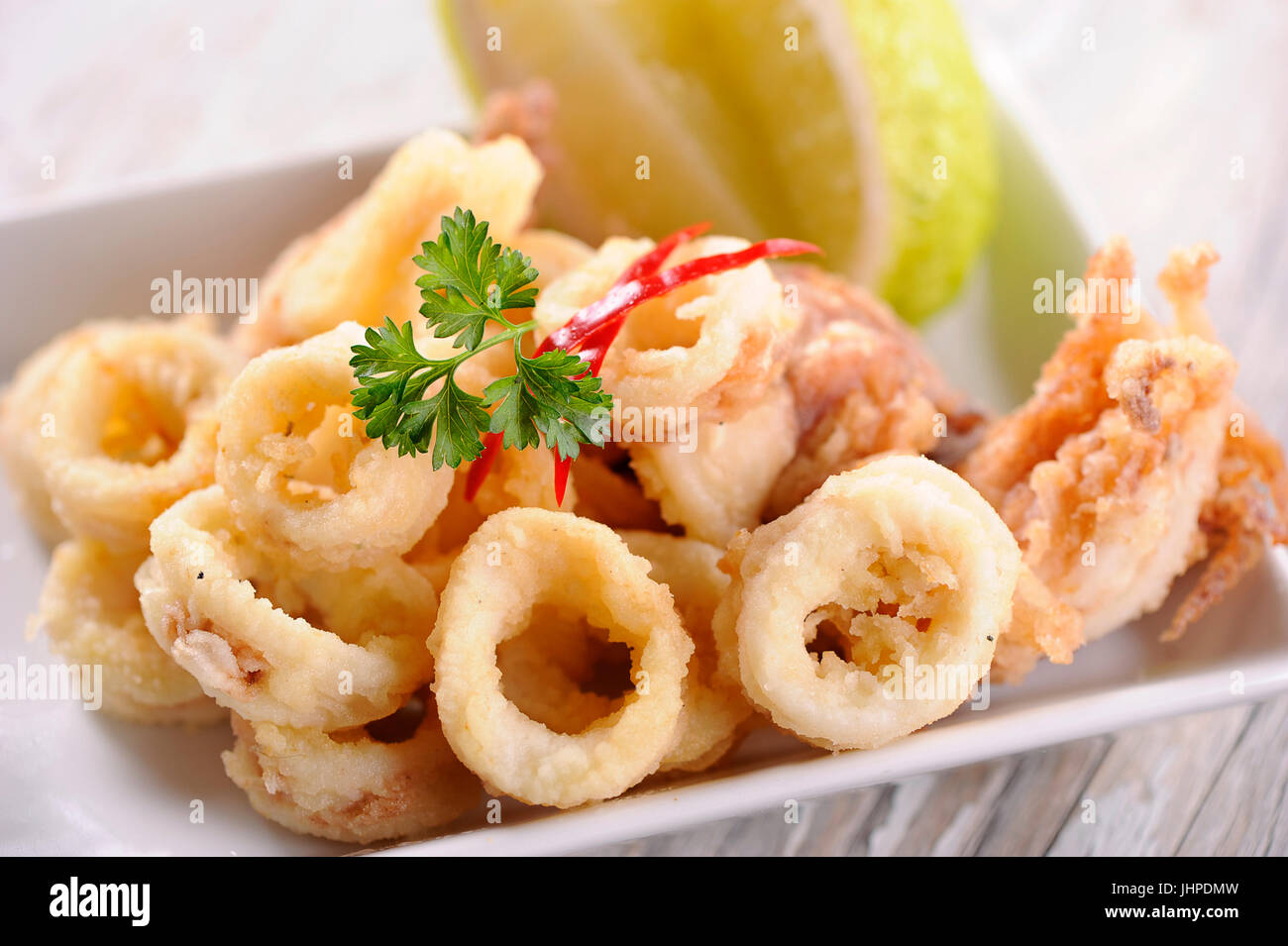 Deep Fried Calamari Rings Stock Photo - Alamy