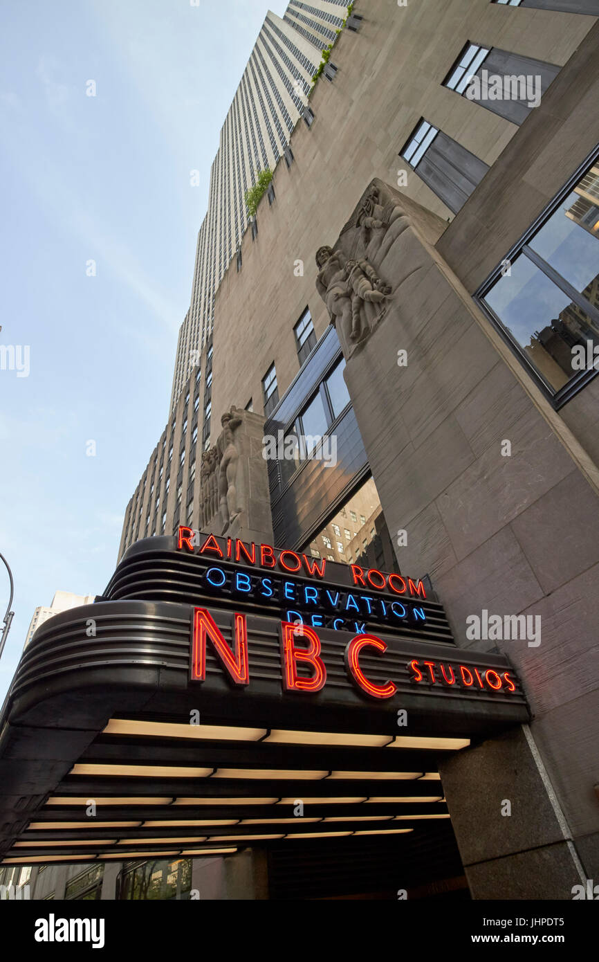 NBC studios and entrance to rainbow room 30 rockefeller plaza comcast ...