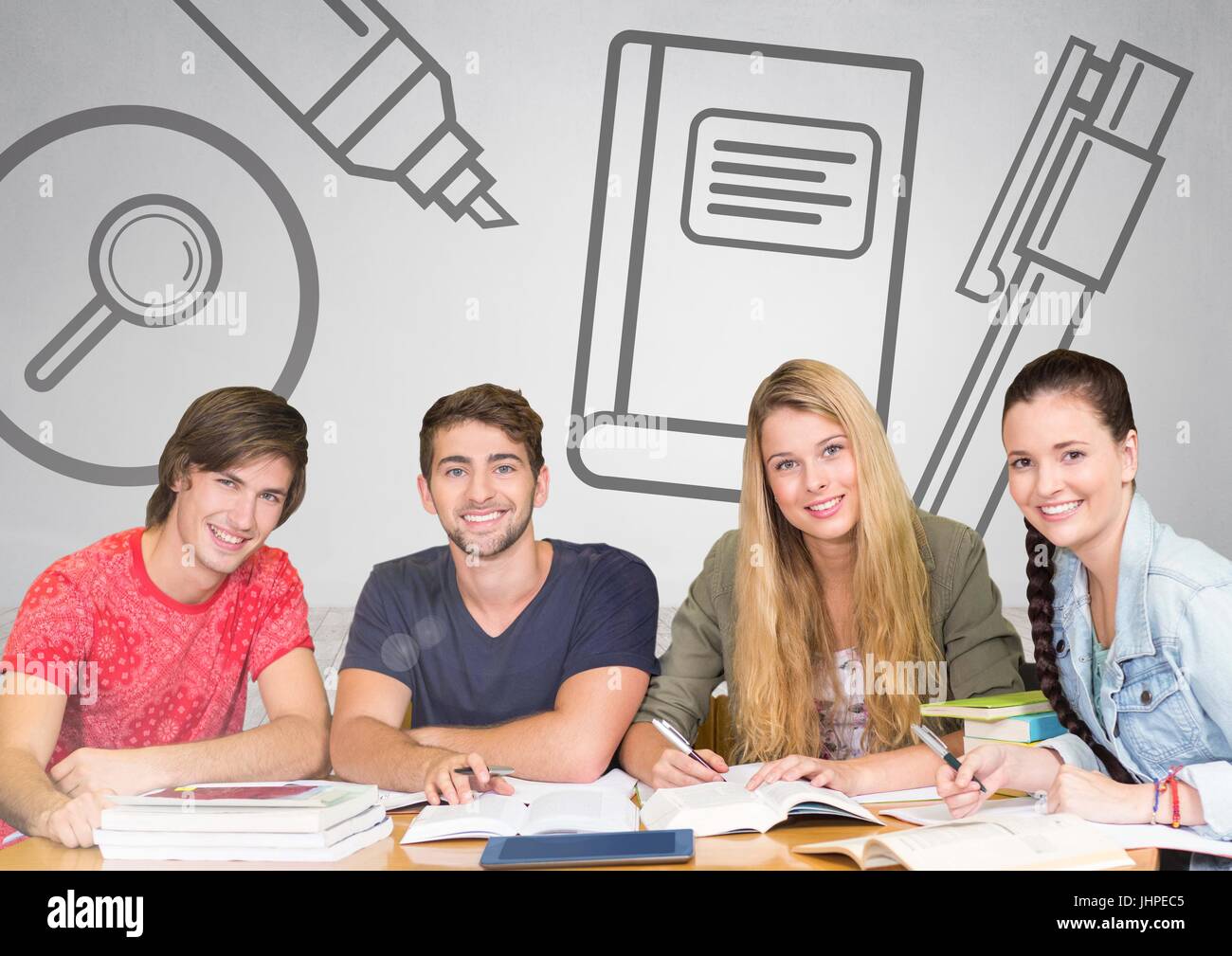Adult group studying graphics hi-res stock photography and images - Alamy