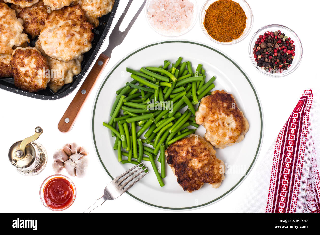 Set of dishes for dinner. Studio Photo Stock Photo - Alamy