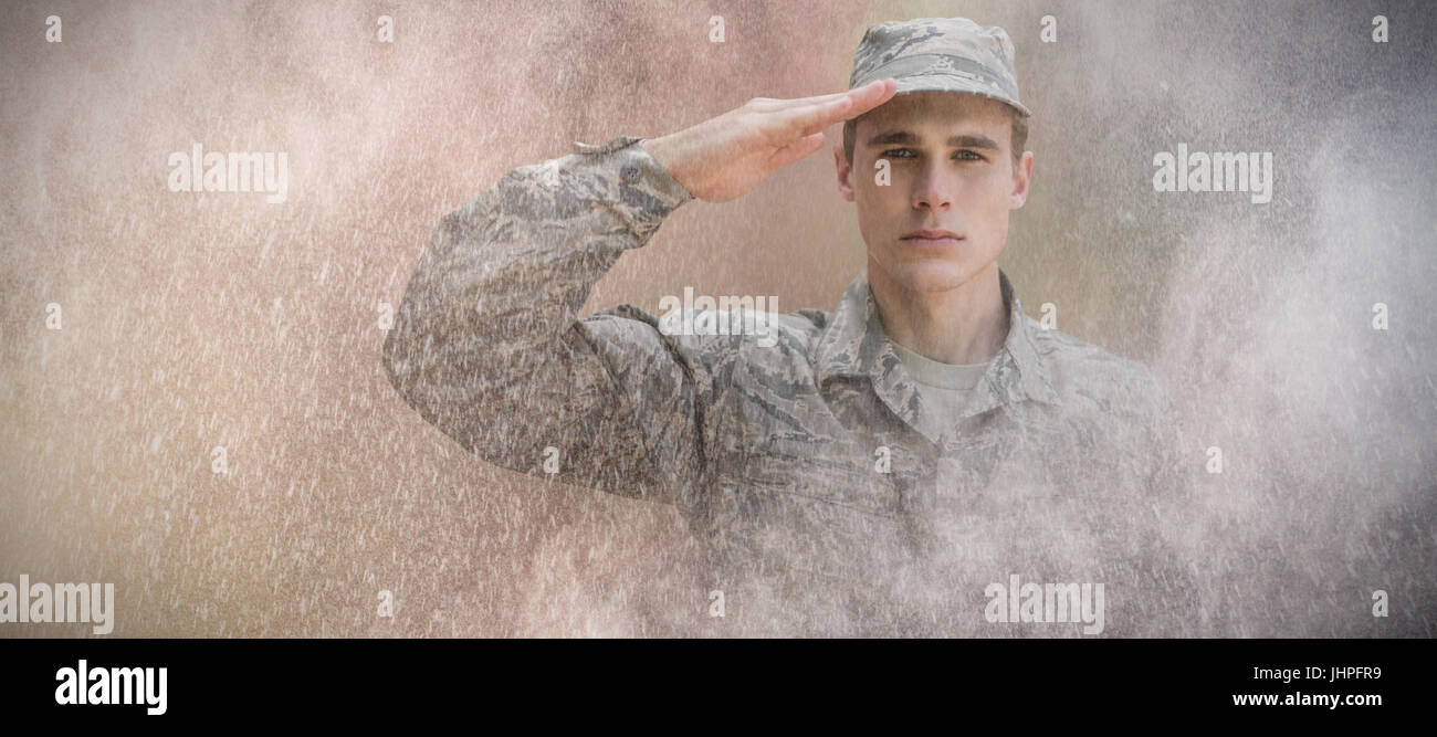 Saluting standing smiling uniform hi-res stock photography and images ...