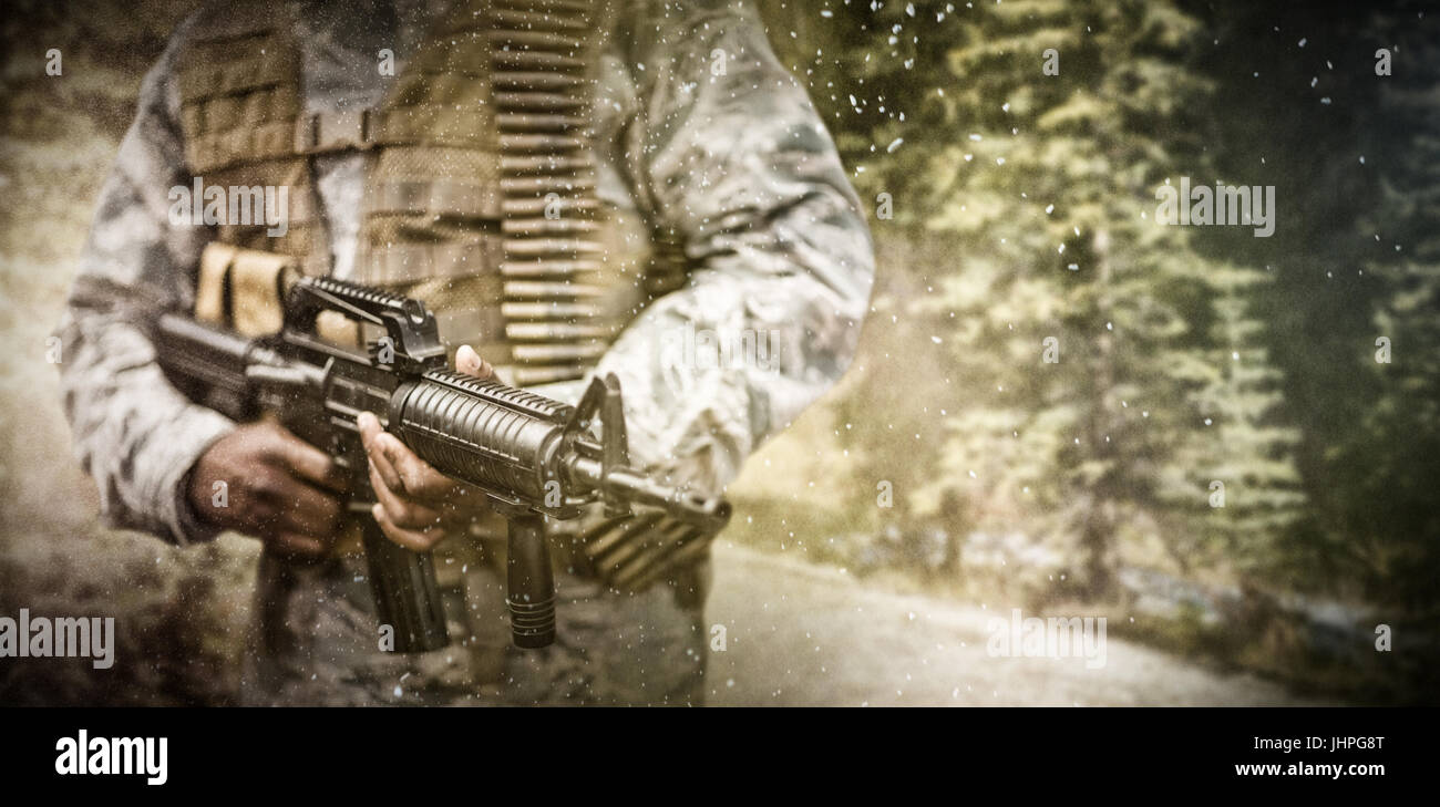 Walking army soldier rifle military road hi-res stock photography and ...