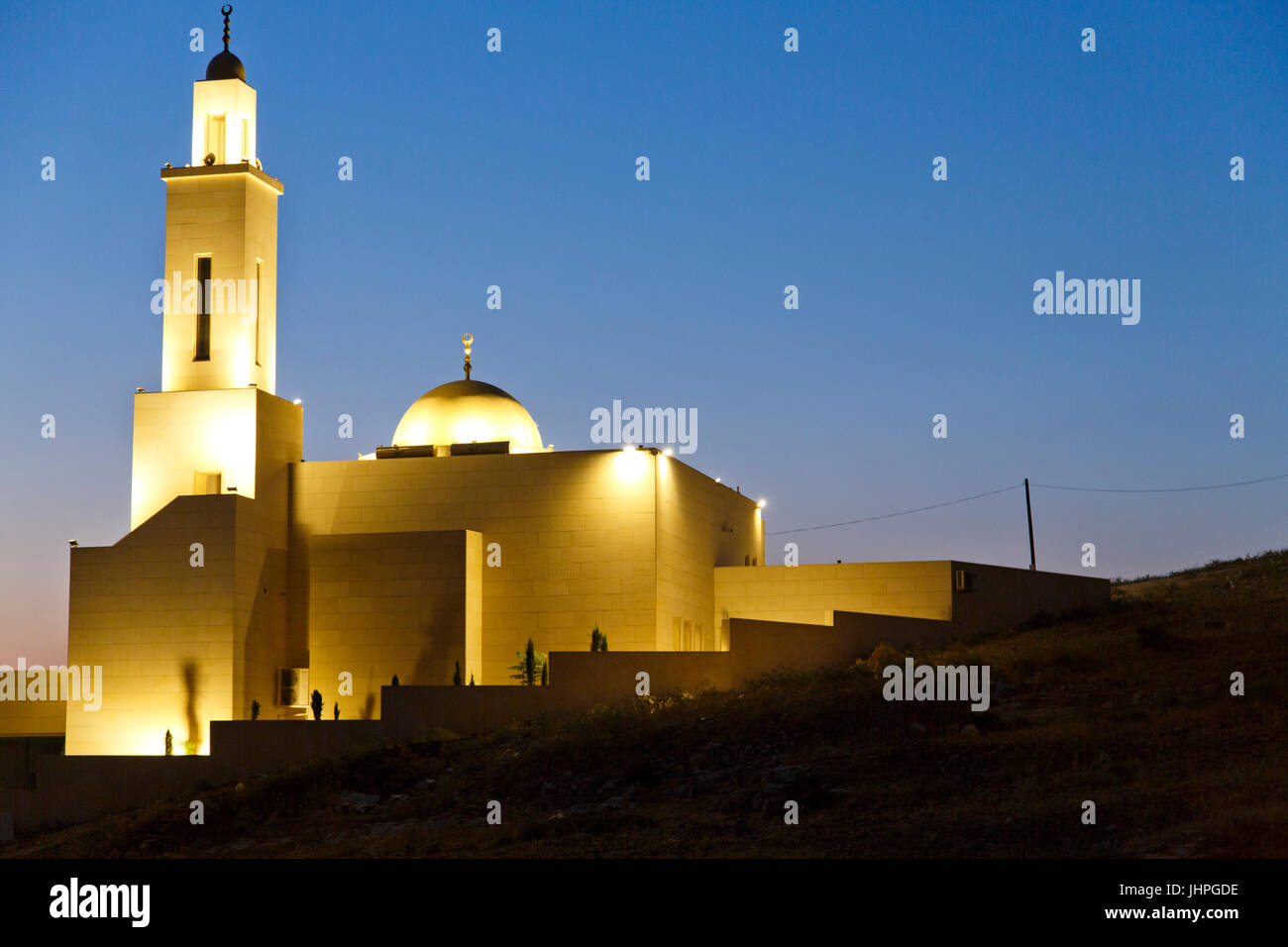 Holy land mosque in Amman, Jordan Stock Photo - Alamy