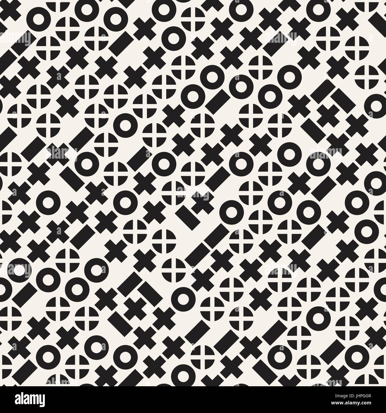 Vector random shapes seamless pattern. Modern stylish irregular texture ...