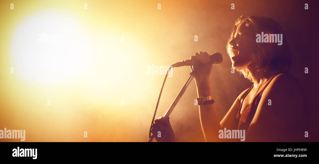 Female Singer Performing At Jazz Club High Resolution Stock Photography ...