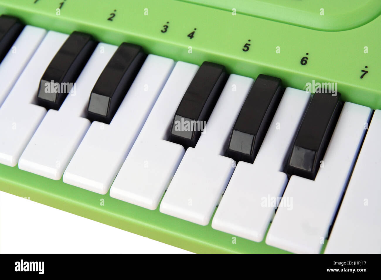 Green keyboard toy. Green plastic keyboard Stock Photo - Alamy
