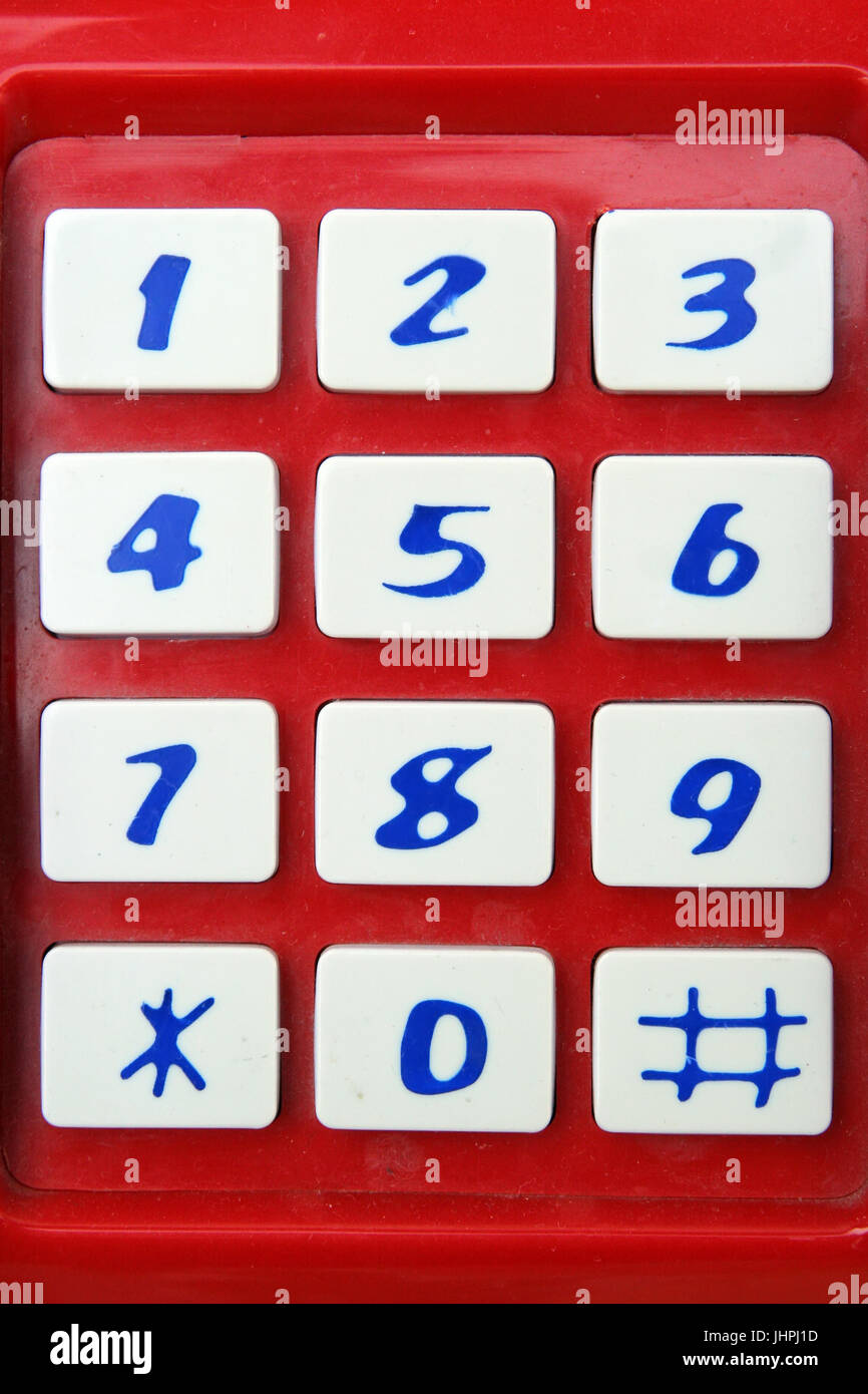 Red plastic numbers hi-res stock photography and images - Alamy