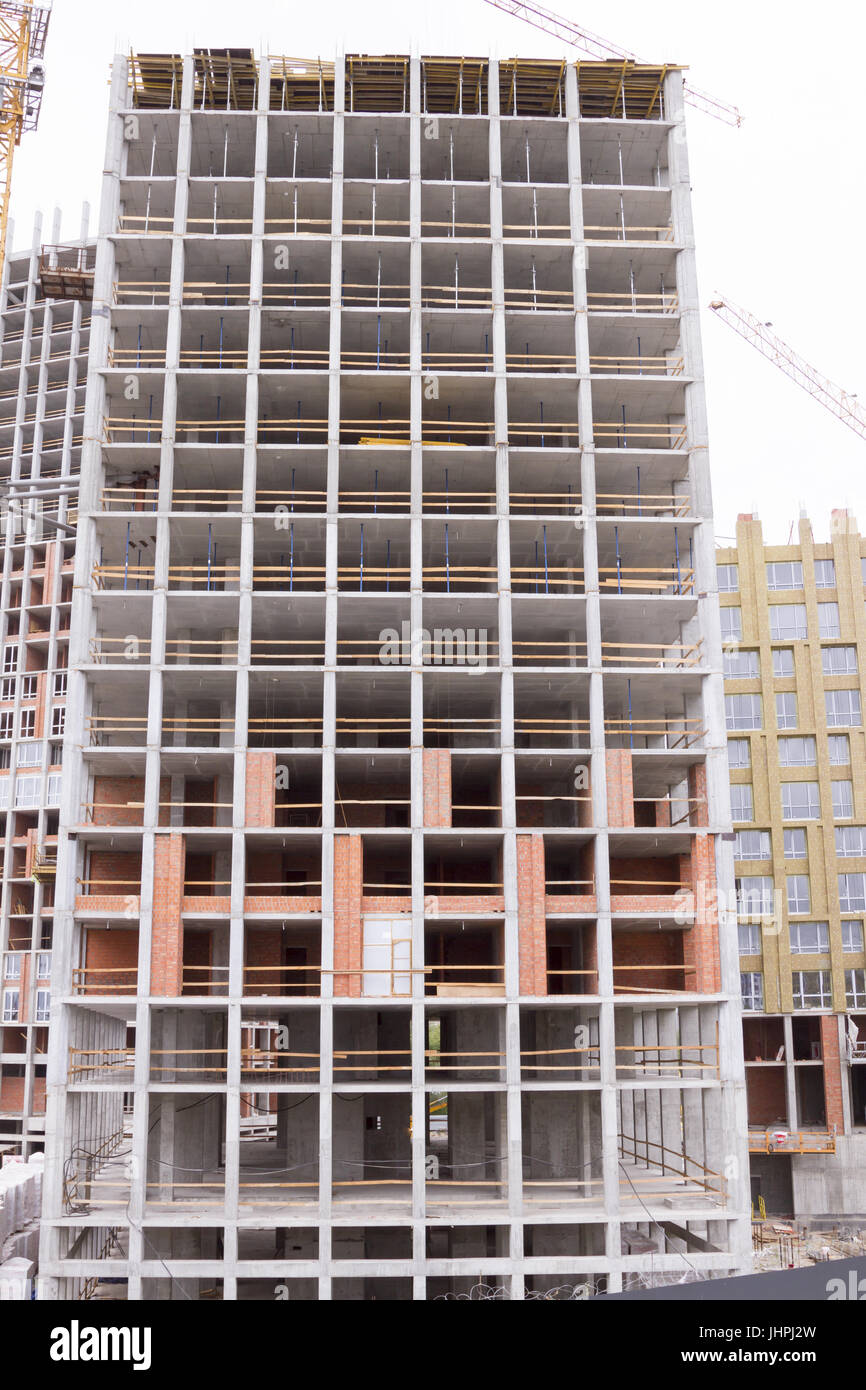Construction site of apartment building Stock Photo - Alamy