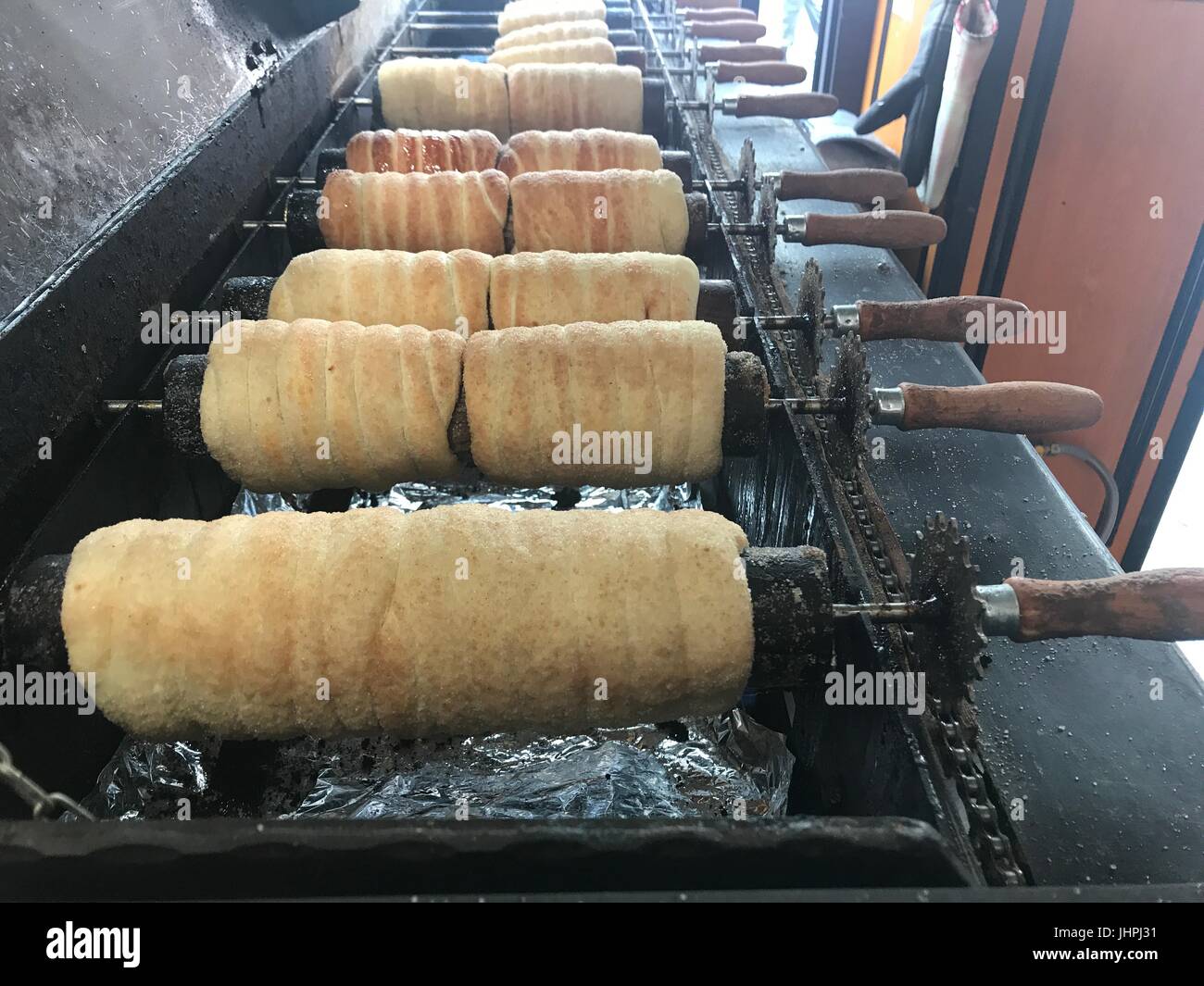 Chimney Cakes Baking Stock Photo - Alamy