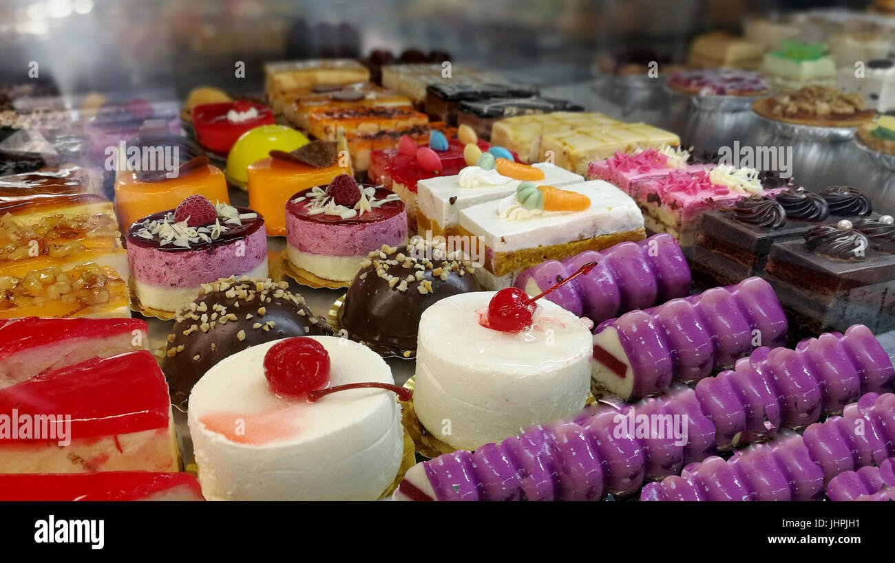 Pastries in the cake shop Stock Photo - Alamy