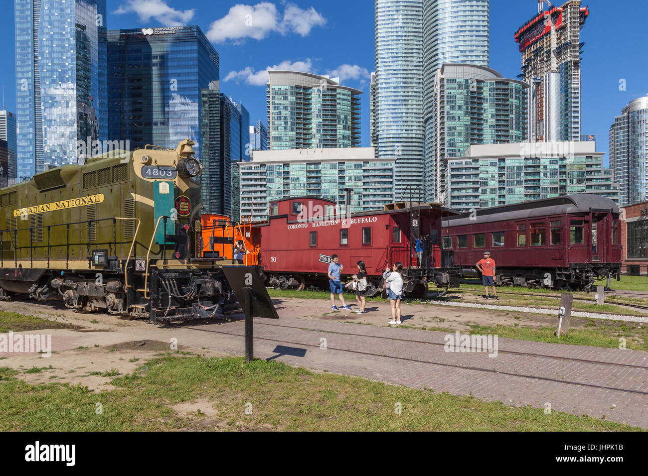 Toronto, Canada - June 24, 2017: Old train collection at Toronto ...