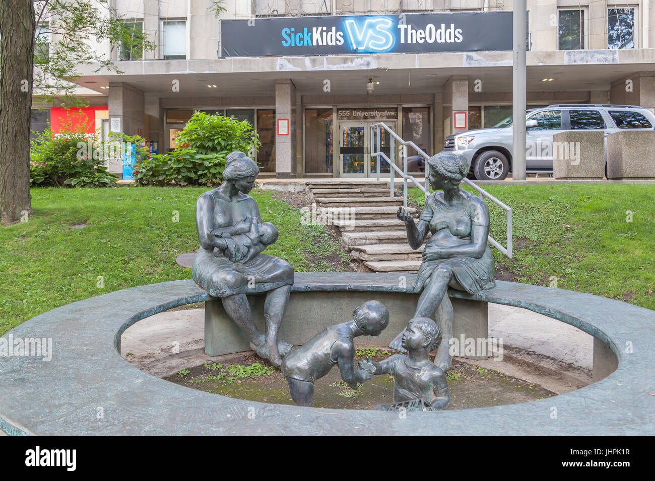 Sculpture "The Endless Bench" by Lea Vivot, in front of The Hospital ...