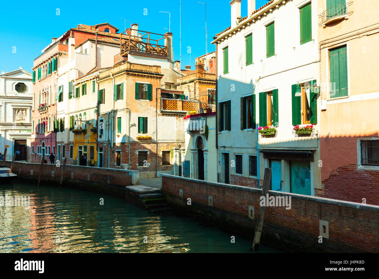Venice, Italy, Canal and historic tenements Stock Photo - Alamy
