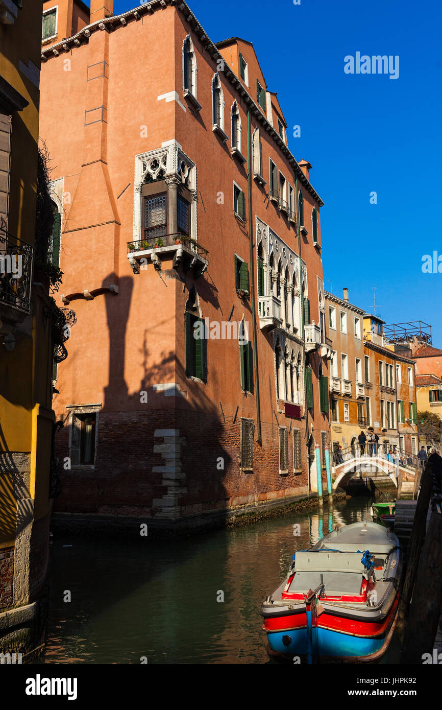 Venice, Italy, Canal and historic tenements Stock Photo - Alamy