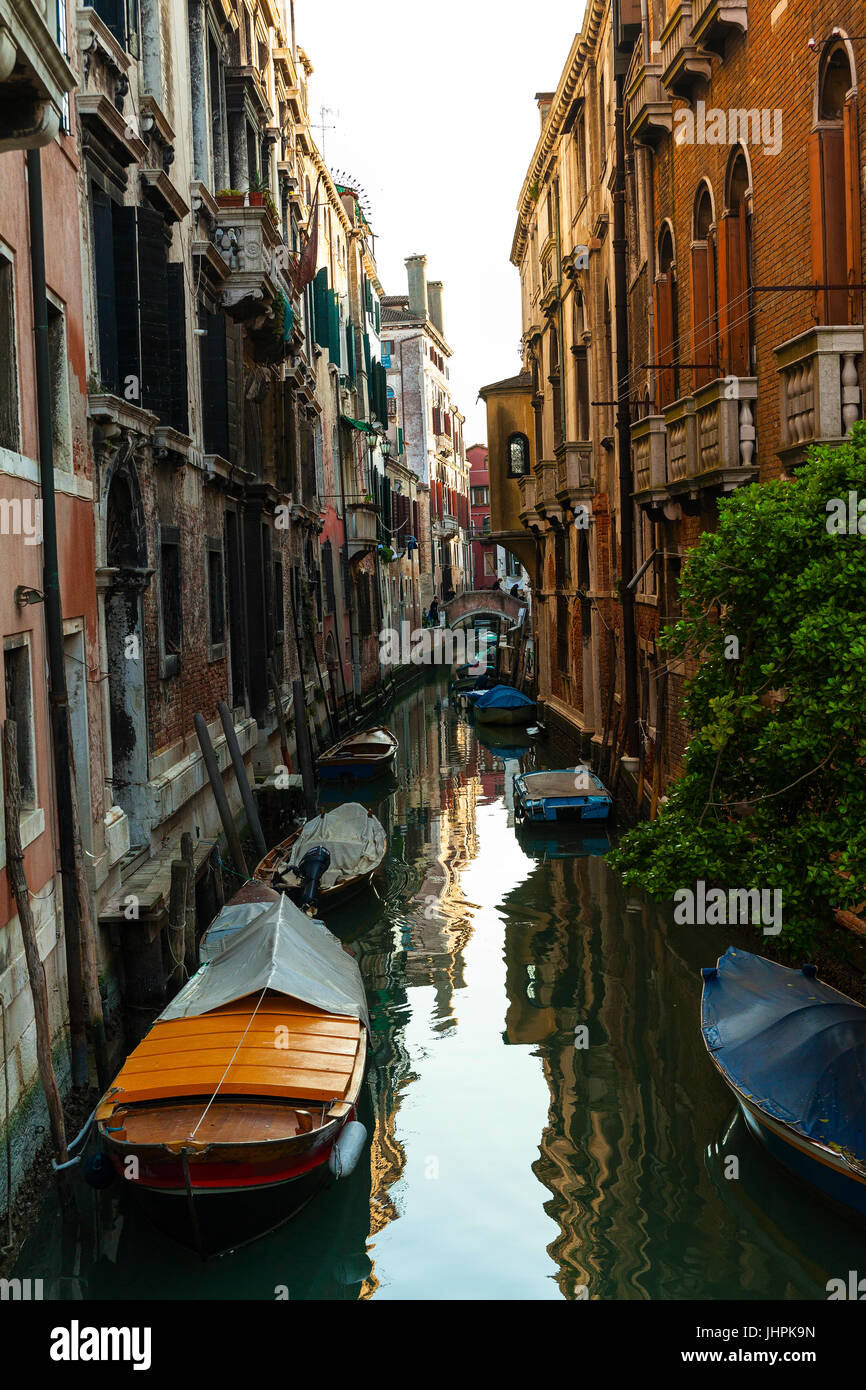 Venice, Italy, Canal and historic tenements Stock Photo - Alamy