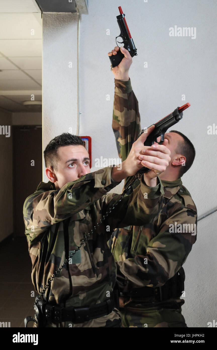 One week with the trainees of French National Gendarmerie Reserve, Lyon ...