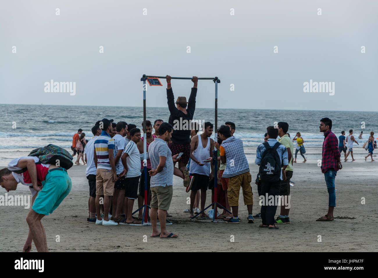 Man participating in contest Stock Photo - Alamy