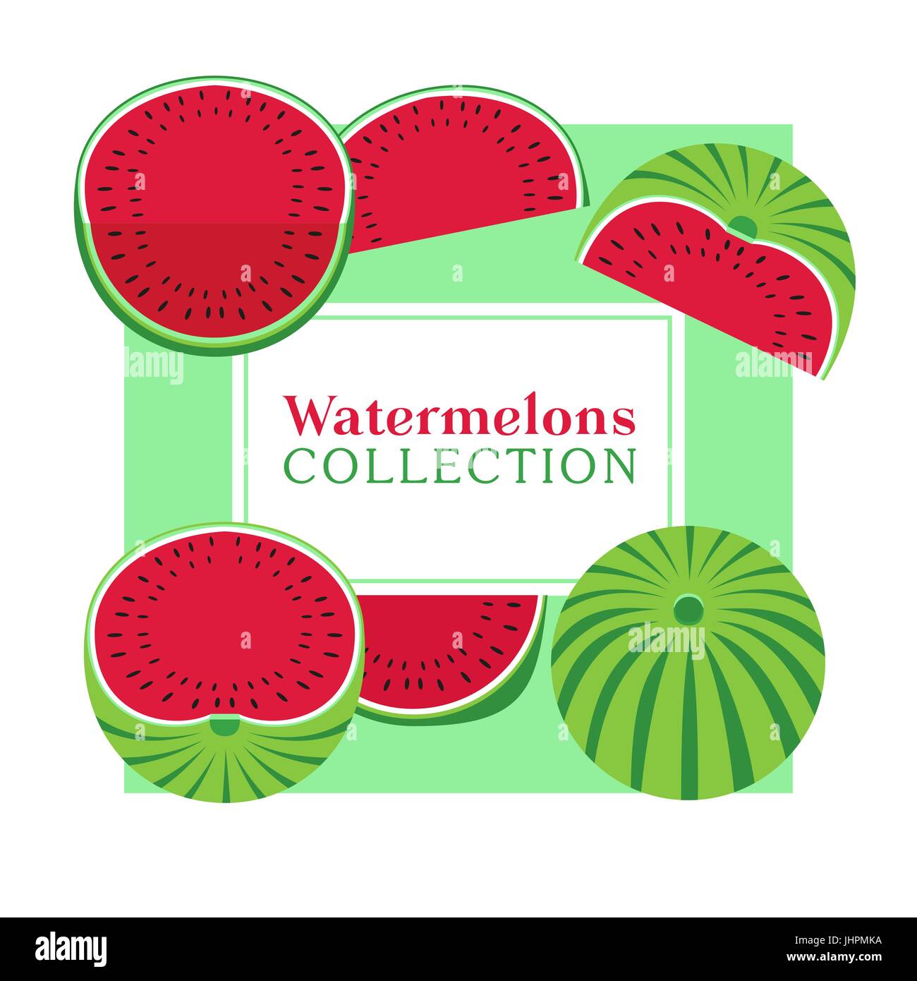 Watermelon icon collection Stock Vector Image & Art - Alamy